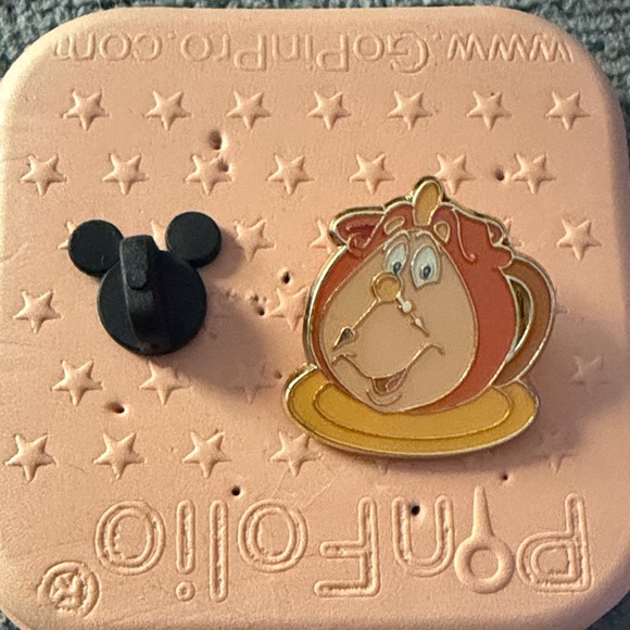 Disney | Accessories | Disney Cogsworth Teacup Character Pin | Poshmark